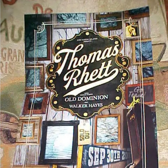 Source Unknown | Wall Decor | Very Rare Thomas Rhett Concert Poster Sep ...